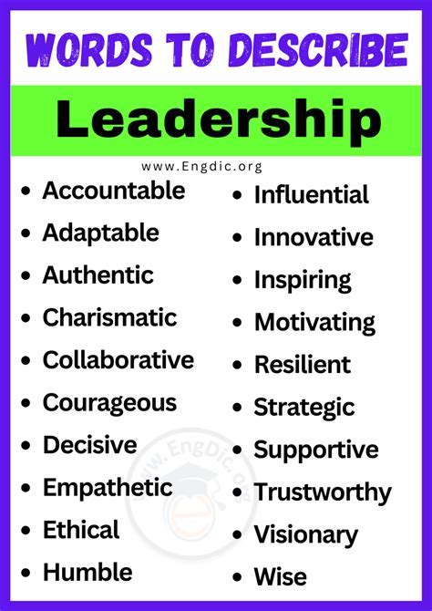 10 Powerful Words to Describe Exceptional Leadership Skills - Auto News