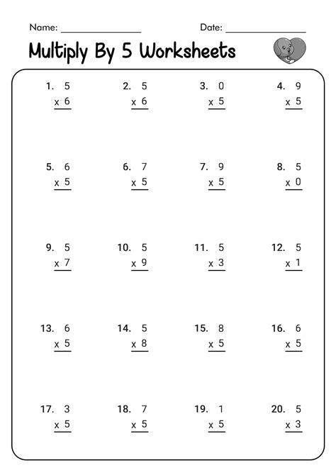 15 Printable Multiplication Worksheets 5S - Free PDF at worksheeto.com ...