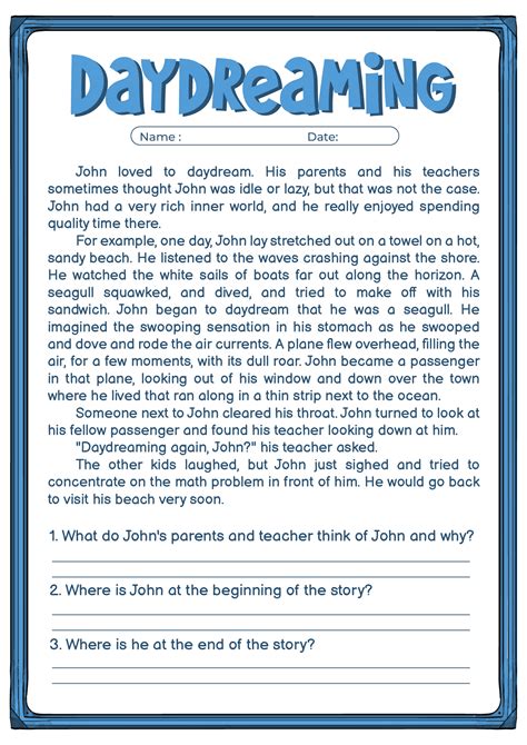 17 Fourth Grade Reading Comprehension Worksheets | Reading ...
