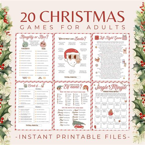 20 christmas games for adults bundle fun christmas games for groups ...