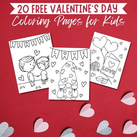 20 Free Valentine's Day Coloring Pages for Kids - Prudent Penny Pincher ...