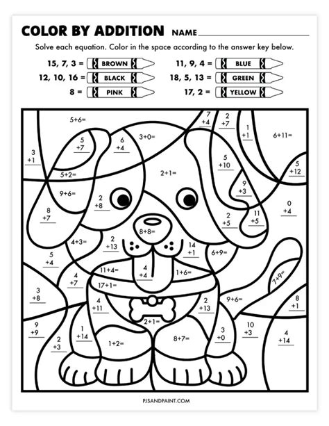 5 Best Images of Free Printable Color By Number Addition Worksheets ...