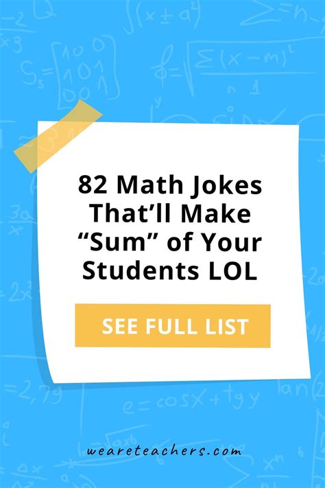 82 math jokes that ll make sum of your students lol – Artofit - Auto News