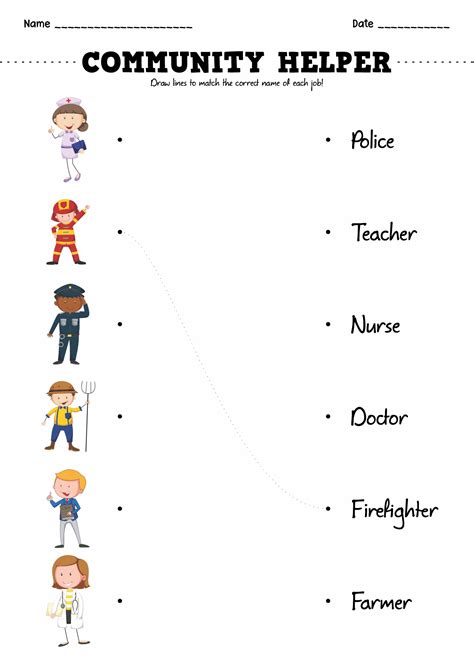 Community Helpers Printable Worksheets - Printable Learning Sheets ...