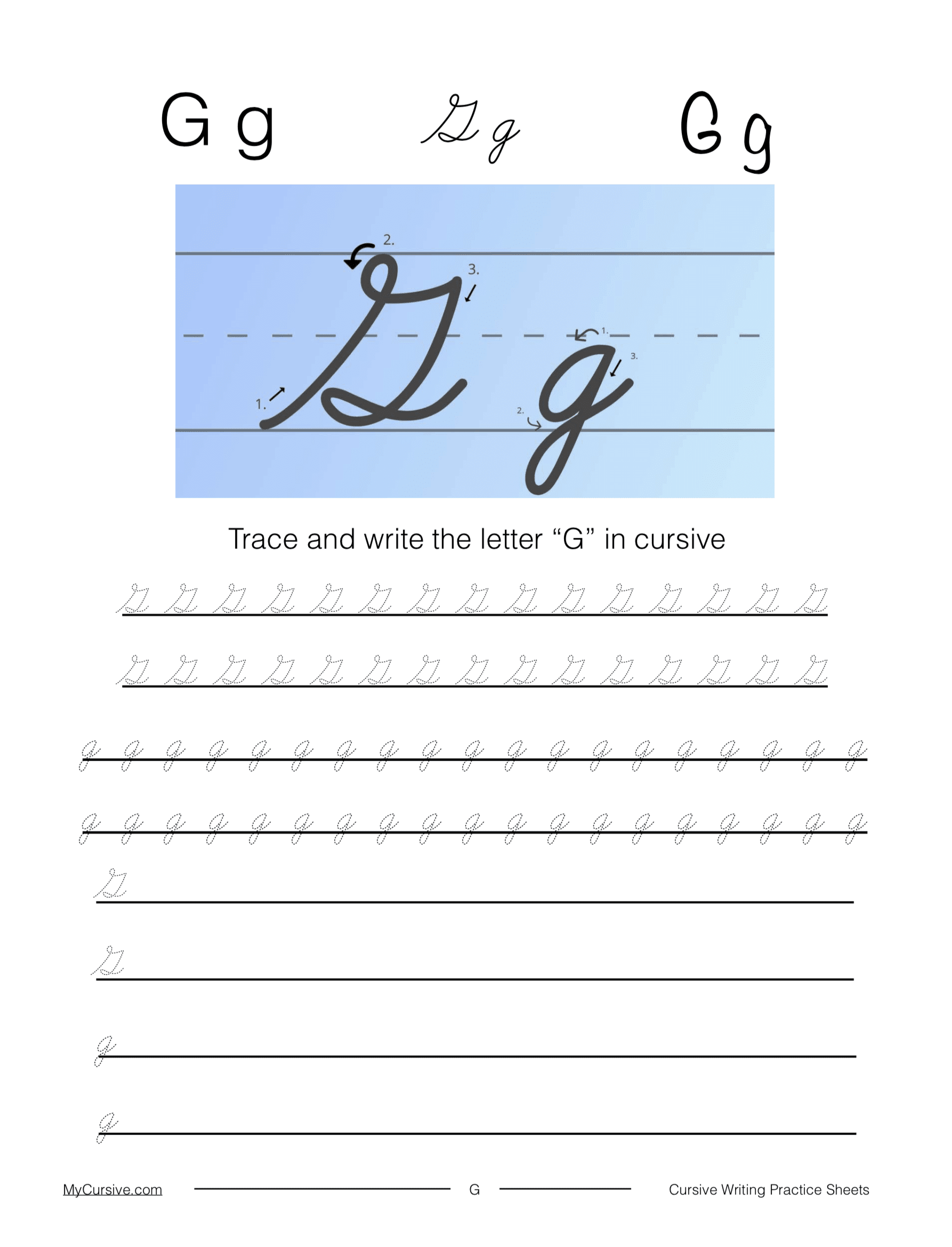 Cursive Handwriting Worksheets - Free Printable! | Mama Geek ...