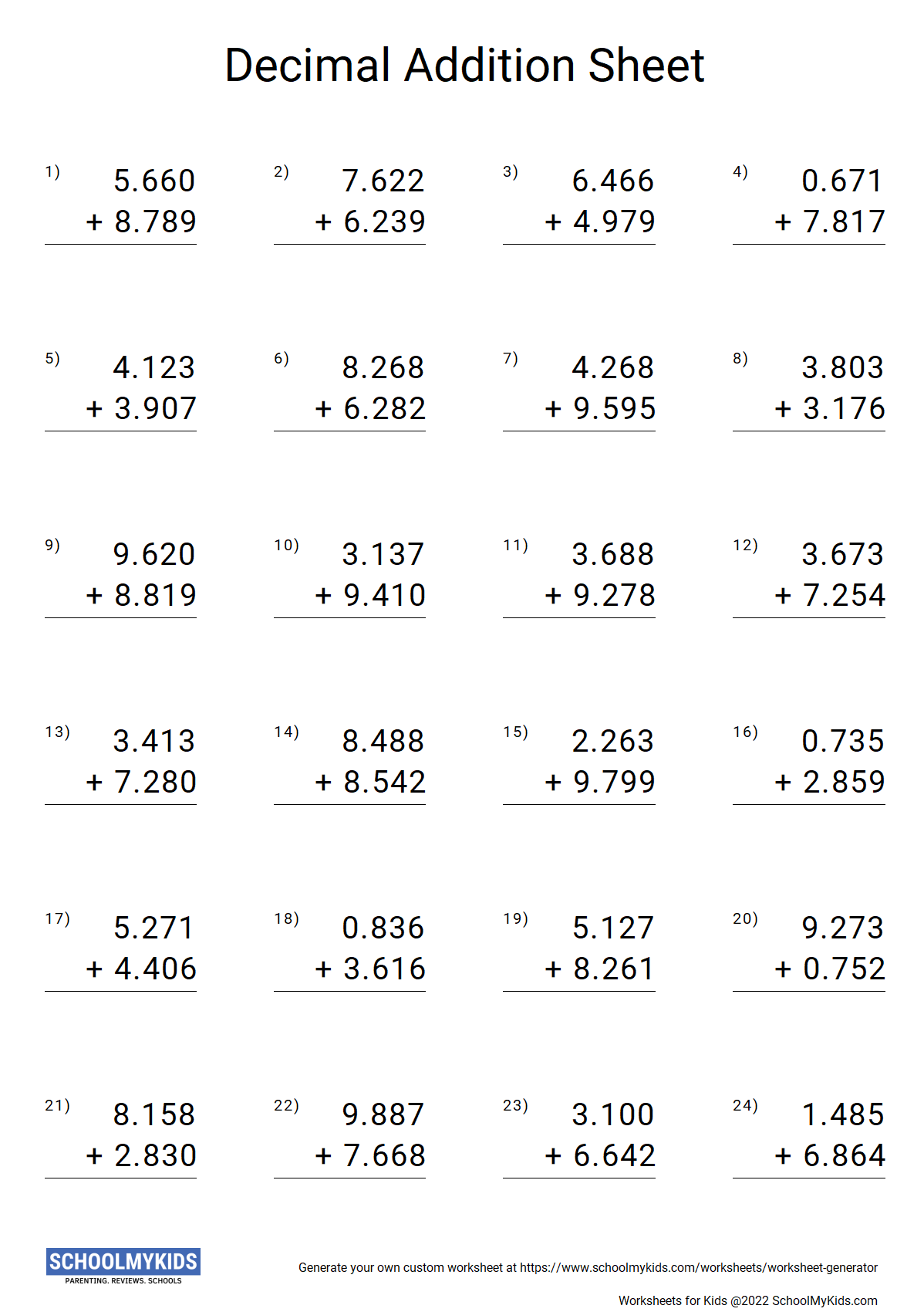 Decimal Equivalent Chart Printable - Printable Calendars AT A GLANCE ...