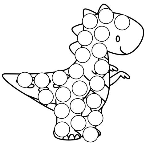 Dot activity, раскраски dot marker, раскраски dot marker dinosaur ...