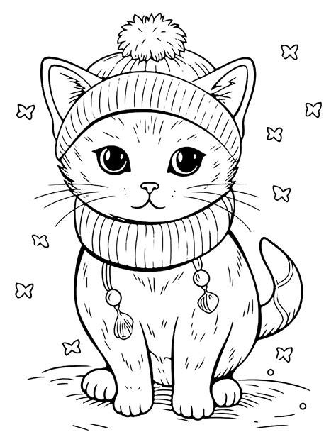 free printable cat coloring pages for kids - 75 cat coloring pages free ...
