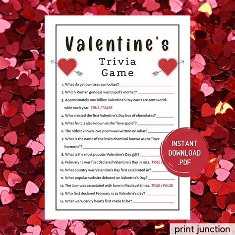 Free Printable Valentine Trivia For Seniors | FREE Printable - Auto News