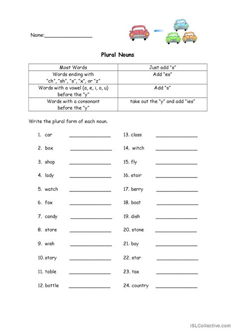 Free Worksheets Plural Nouns S Es - Free Worksheets Printable - Auto News