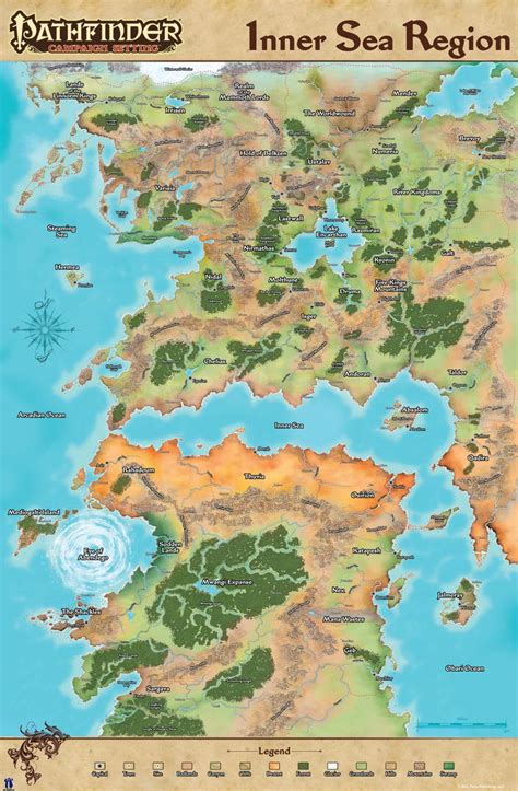 Golarion, Inner Sea (Pathfinder) | Fantasy world map, Pathfinder maps ...