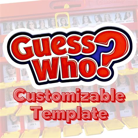Guess Who Game Template Editable Digital Template Guess Who 2.0 ...