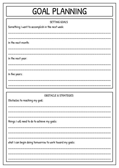 How to use a dreams and goals worksheet to begin goal setting free ...