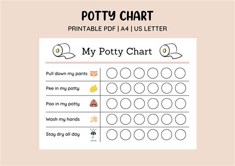 Potty Sticker Chart, Sticker Chart Printable, Potty Chart, Reward Chart ...