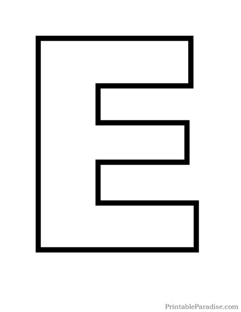 printable letter e outline print bubble letter e free printable ...
