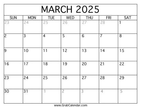 Printable March 2025 Calendar | Free Printable Calendars - Auto News
