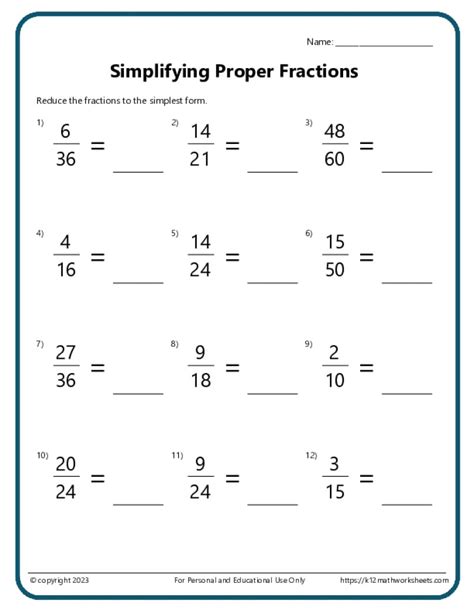 Simplifying Fraction Worksheets | Fractions worksheets, Fractions ...