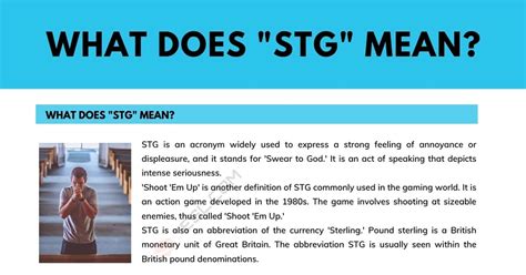 STG Meaning: What Does STG Mean and Stand for? • 7ESL - Auto News