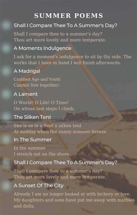 Summer Poems - Best Poems For Summer - Auto News