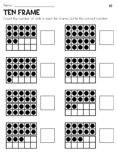 Ten Frames Activity Printable, Ten Frame Math, Learn To, 47% OFF ...
