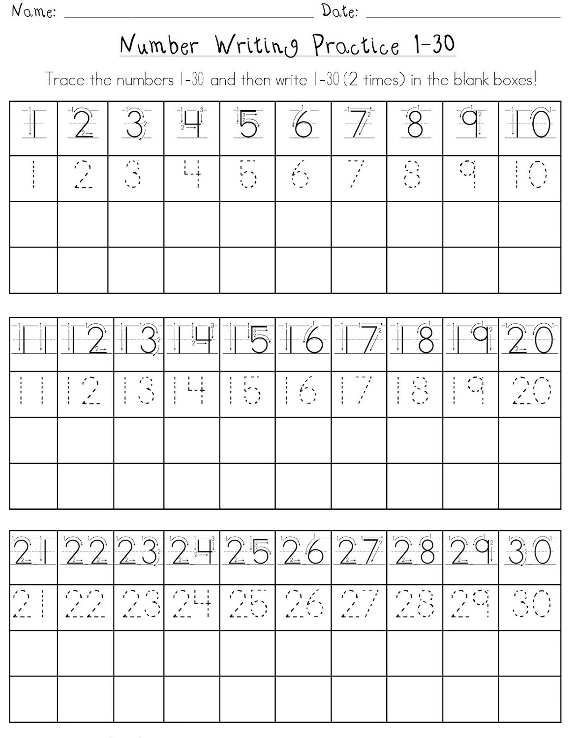 Traceable Number Worksheets - Auto News