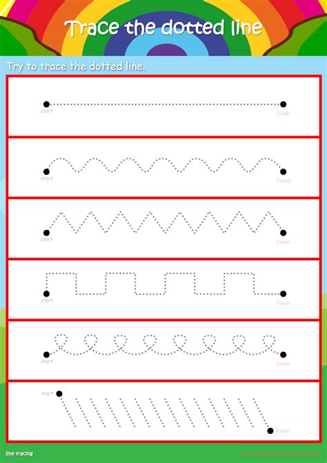 tracing lines worksheet set 1 line tracing worksheets tracing ...