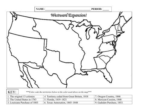 Us Expansion Map 994220Westward Expansion Map Blank - Auto News