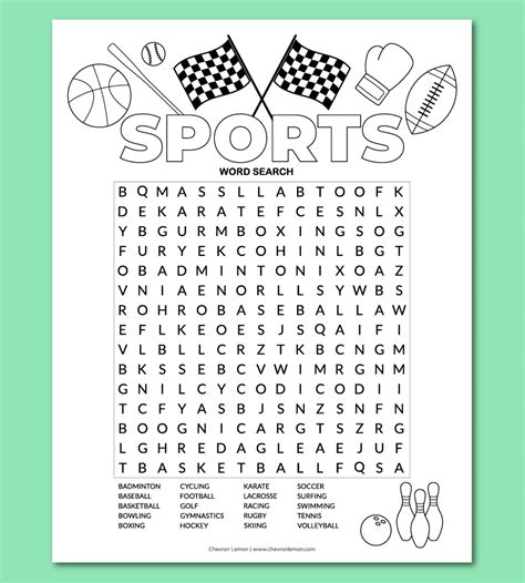 Word Search Printable Sports - Printable Word Searches - Auto News
